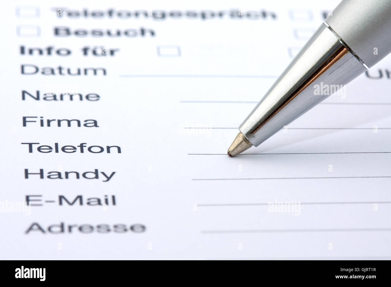 Kontaktdaten hi-res stock photography and images - Alamy