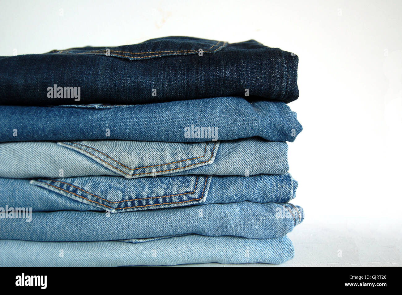 a stack of jeans Stock Photo - Alamy