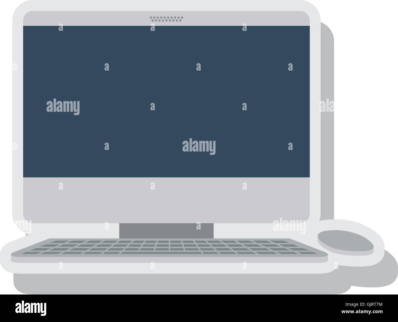computer desktop isolated icon Stock Vector Image & Art - Alamy