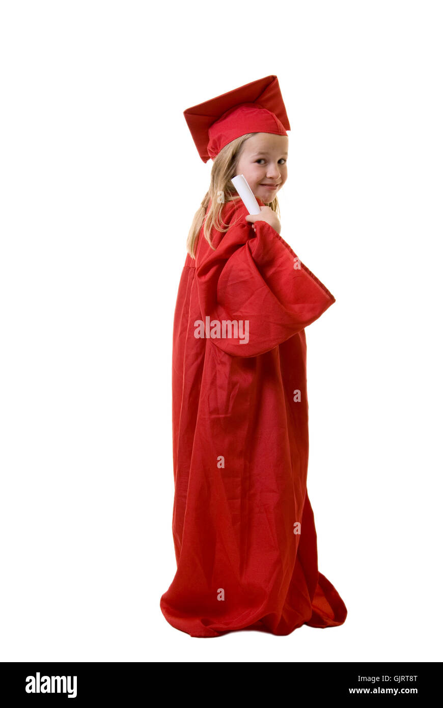 graduation diploma child Stock Photo - Alamy