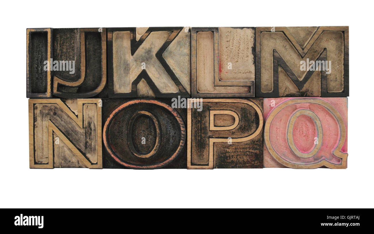 letters letterpress outline Stock Photo - Alamy