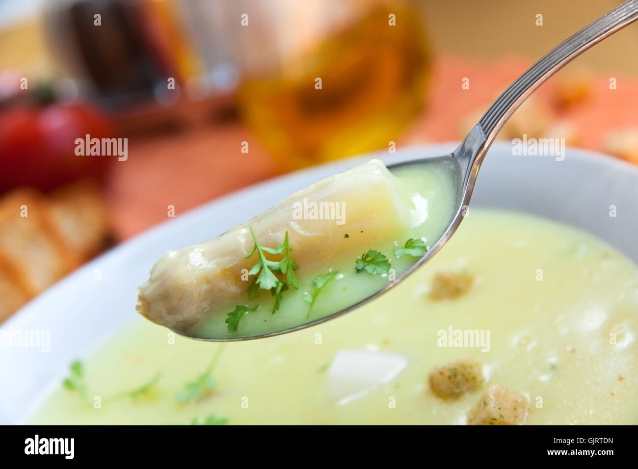 asparagus deposit cream Stock Photo - Alamy