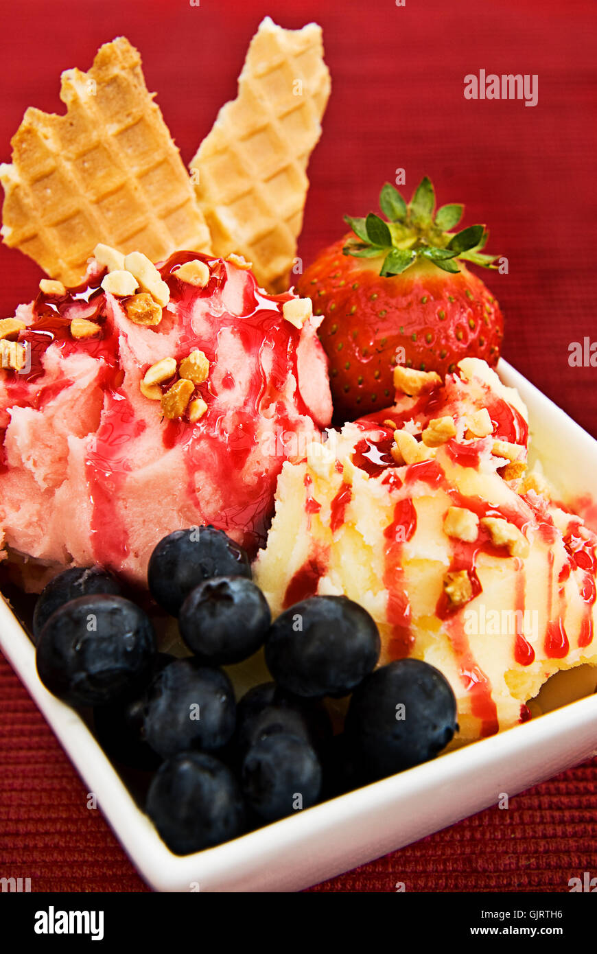 sweet fruit ice cream Stock Photo - Alamy