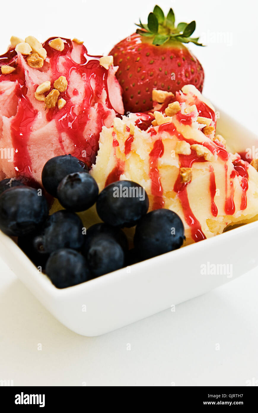 sweet fruit ice cream Stock Photo - Alamy