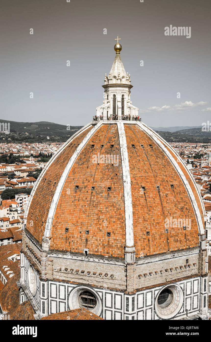 The Duomo dome from Giotto's Bell Tower (Campanile di Giotto), Florence ...