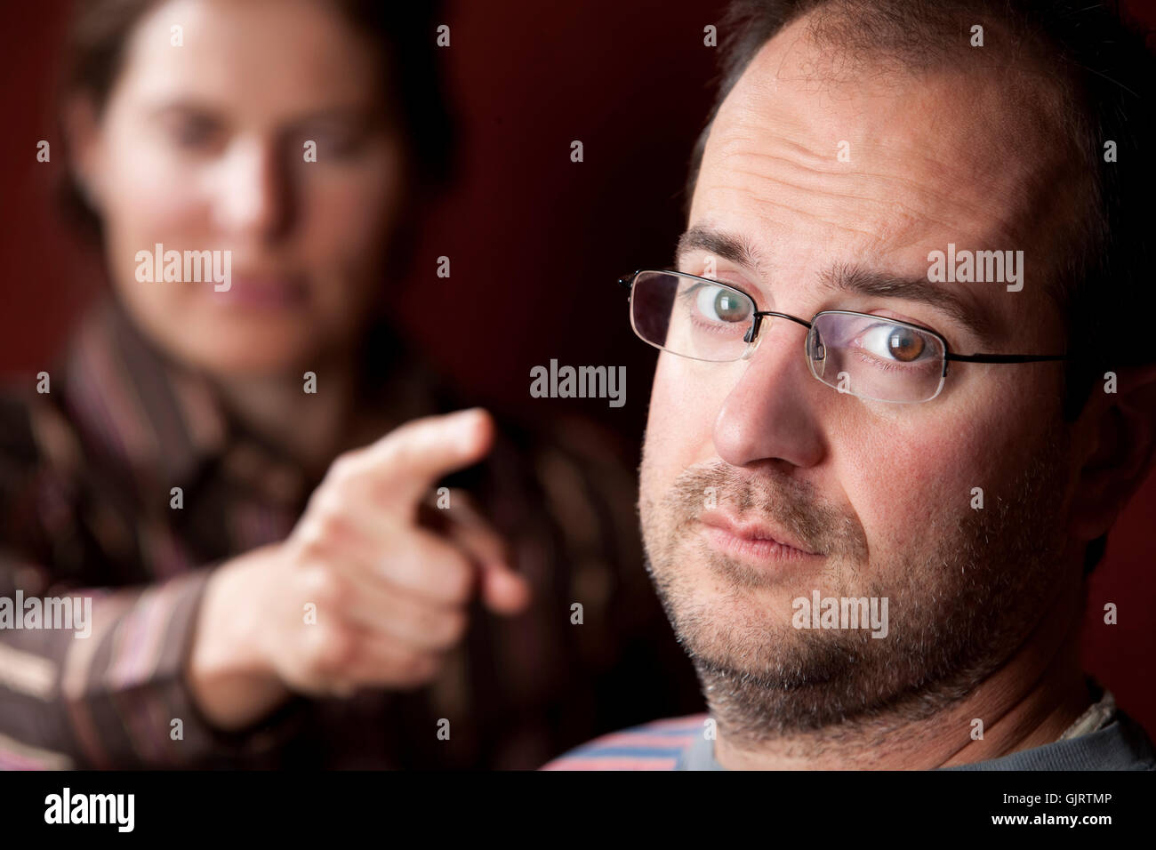 Angry man in beard and spectacles hi-res stock photography and images ...