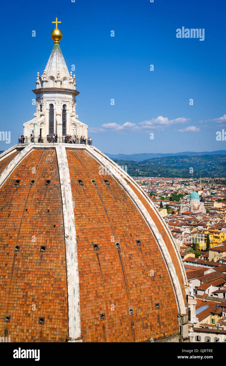 The Duomo dome from Giotto's Bell Tower (Campanile di Giotto), Florence ...