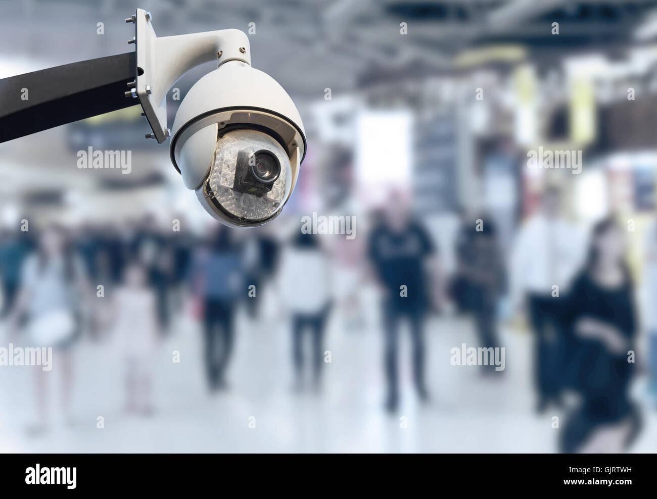 closeup image of CCTV security camera and blurred background Stock ...