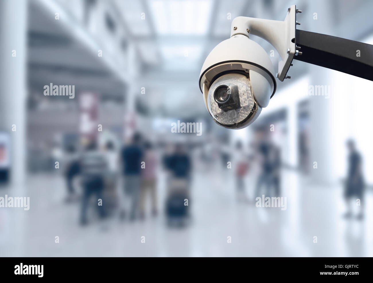 closeup image of CCTV security camera and blurred background Stock ...