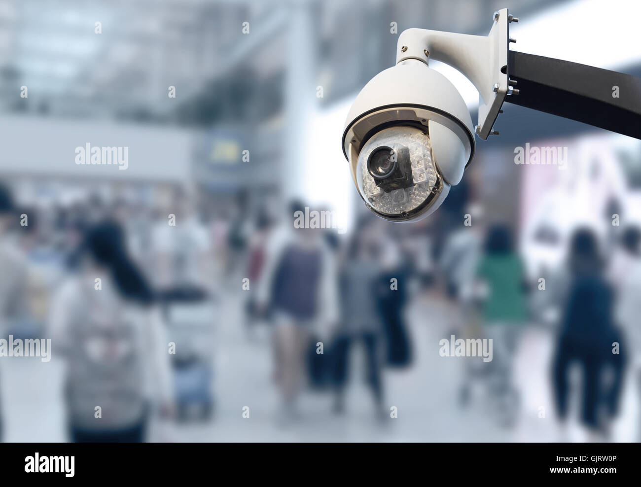 closeup image of CCTV security camera and blurred background Stock ...