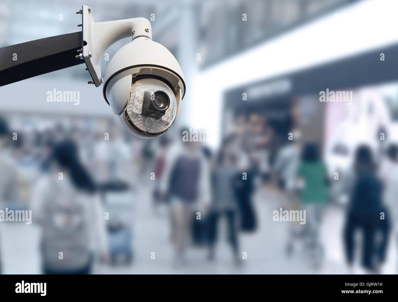 closeup image of CCTV security camera and blurred background Stock ...
