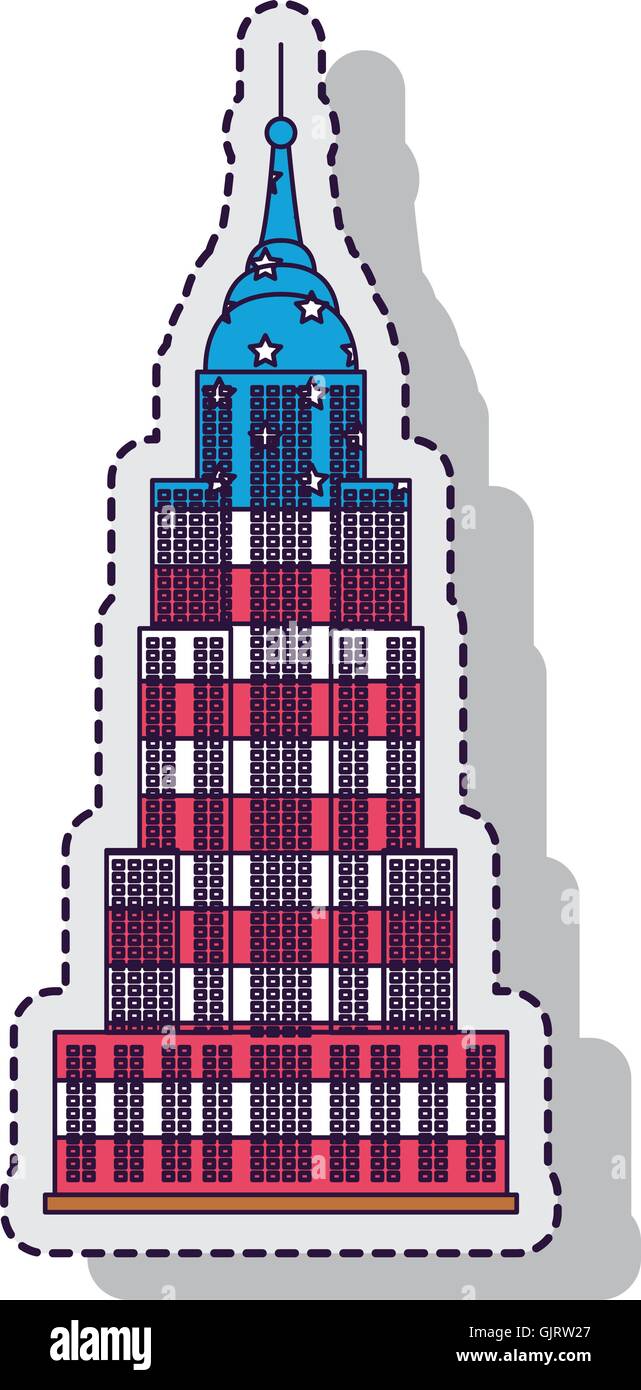 The empire state building construction Stock Vector Images - Alamy