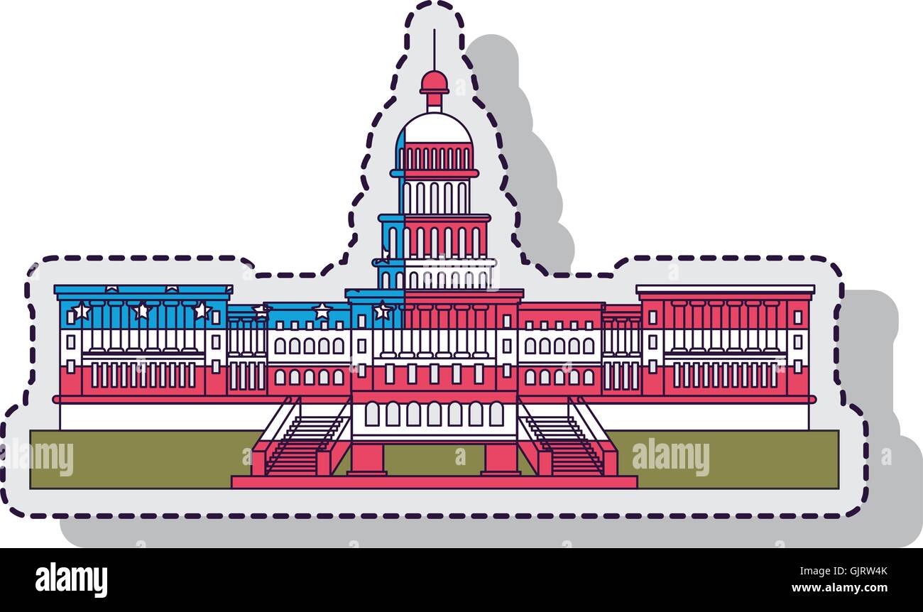 usa capitol building isolated vector illustration design Stock Vector ...