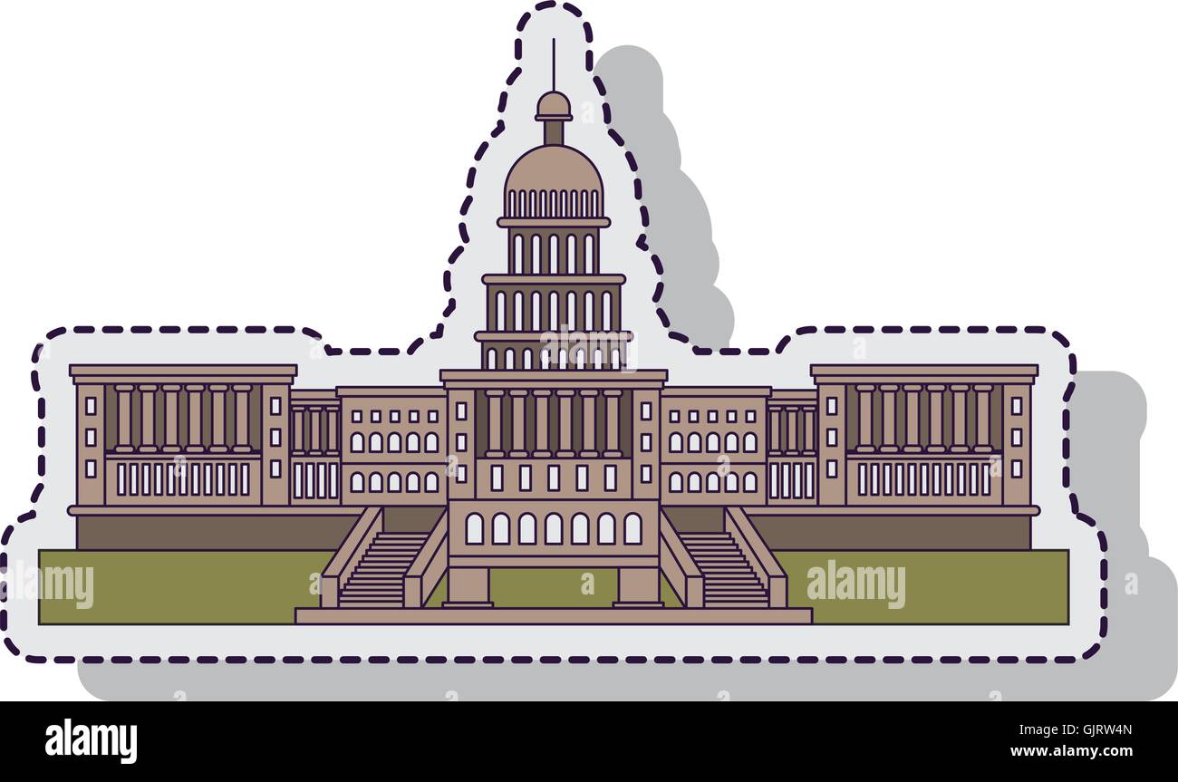 usa capitol building isolated vector illustration design Stock Vector ...