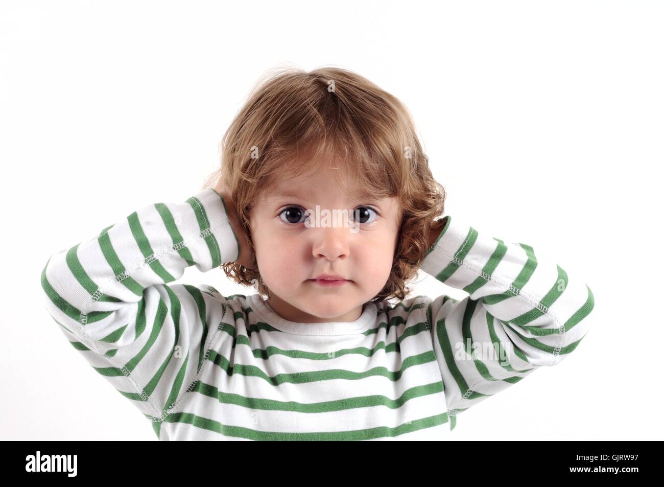 ears to keep shut child Stock Photo - Alamy
