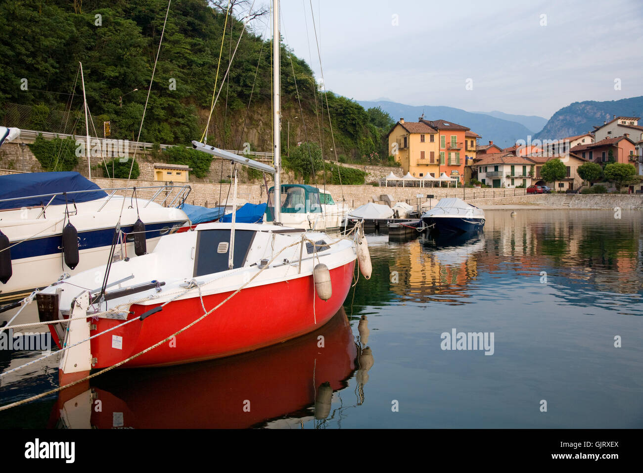 harbor boats sailing boat Stock Photo - Alamy