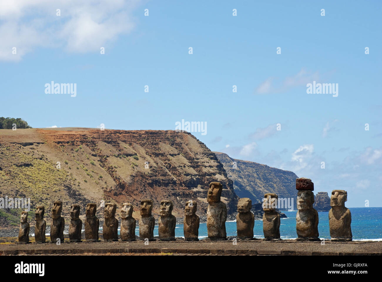 chile easter island famous Stock Photo - Alamy