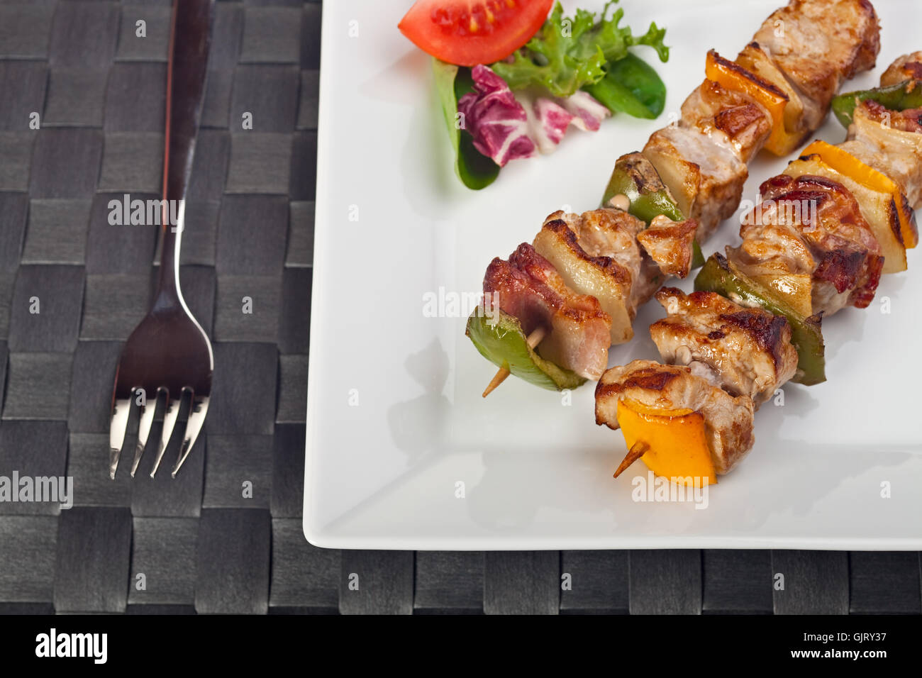 Skewer with meat hi-res stock photography and images - Alamy