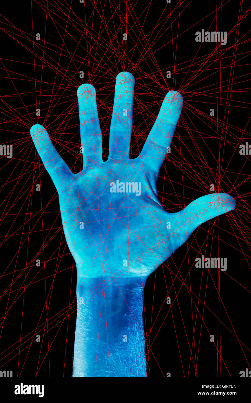 blue hand finger Stock Photo - Alamy