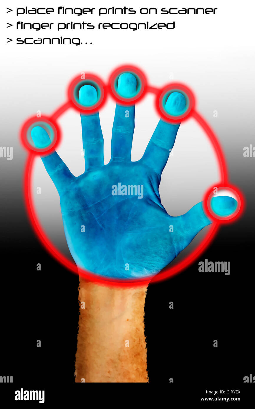 blue hand finger Stock Photo - Alamy