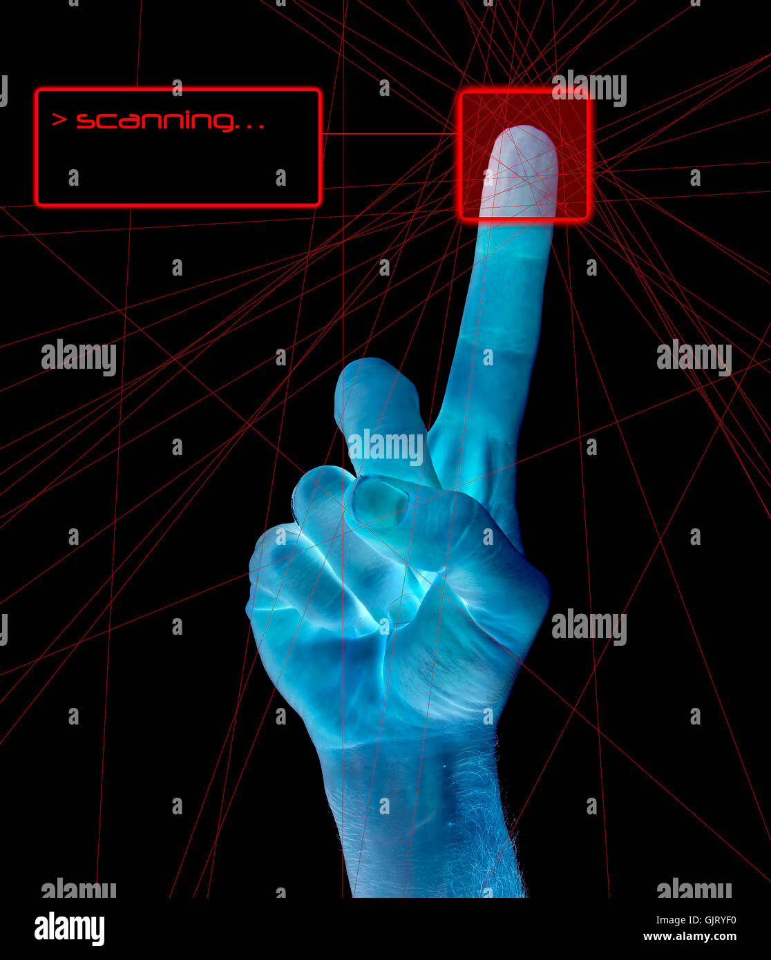 blue hand finger Stock Photo - Alamy