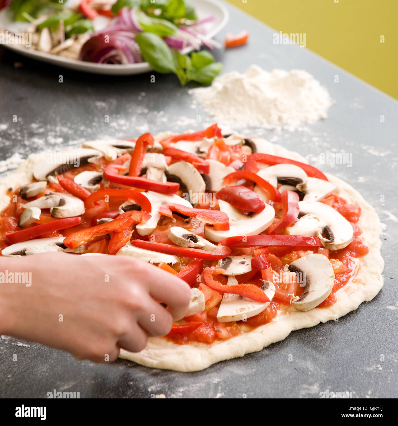 woman house building Stock Photo - Alamy