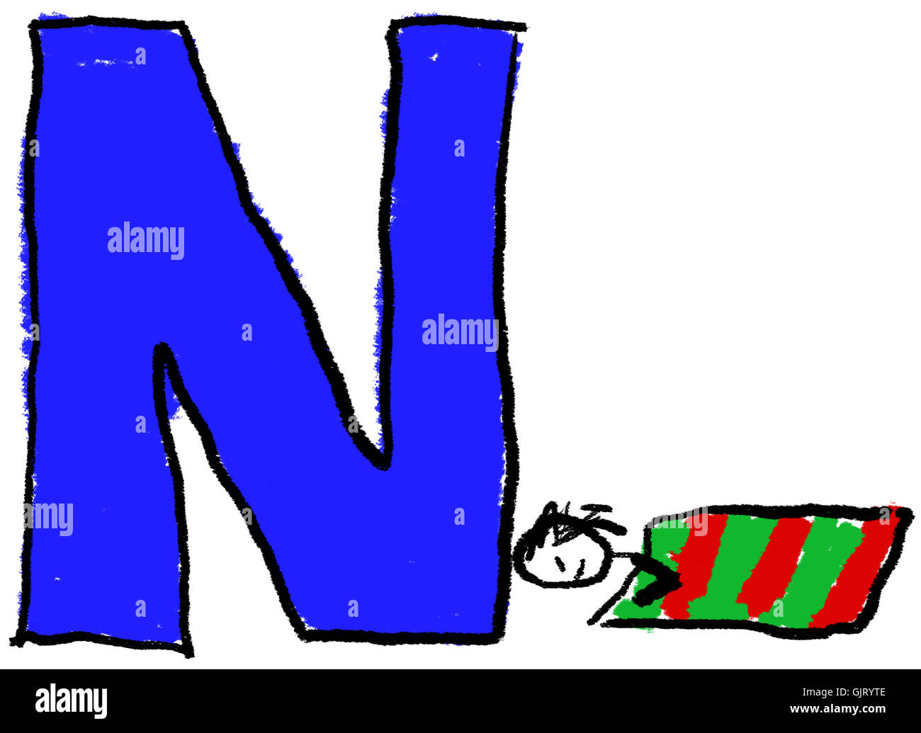 Cartoon Letter N High Resolution Stock Photography and Images - Alamy