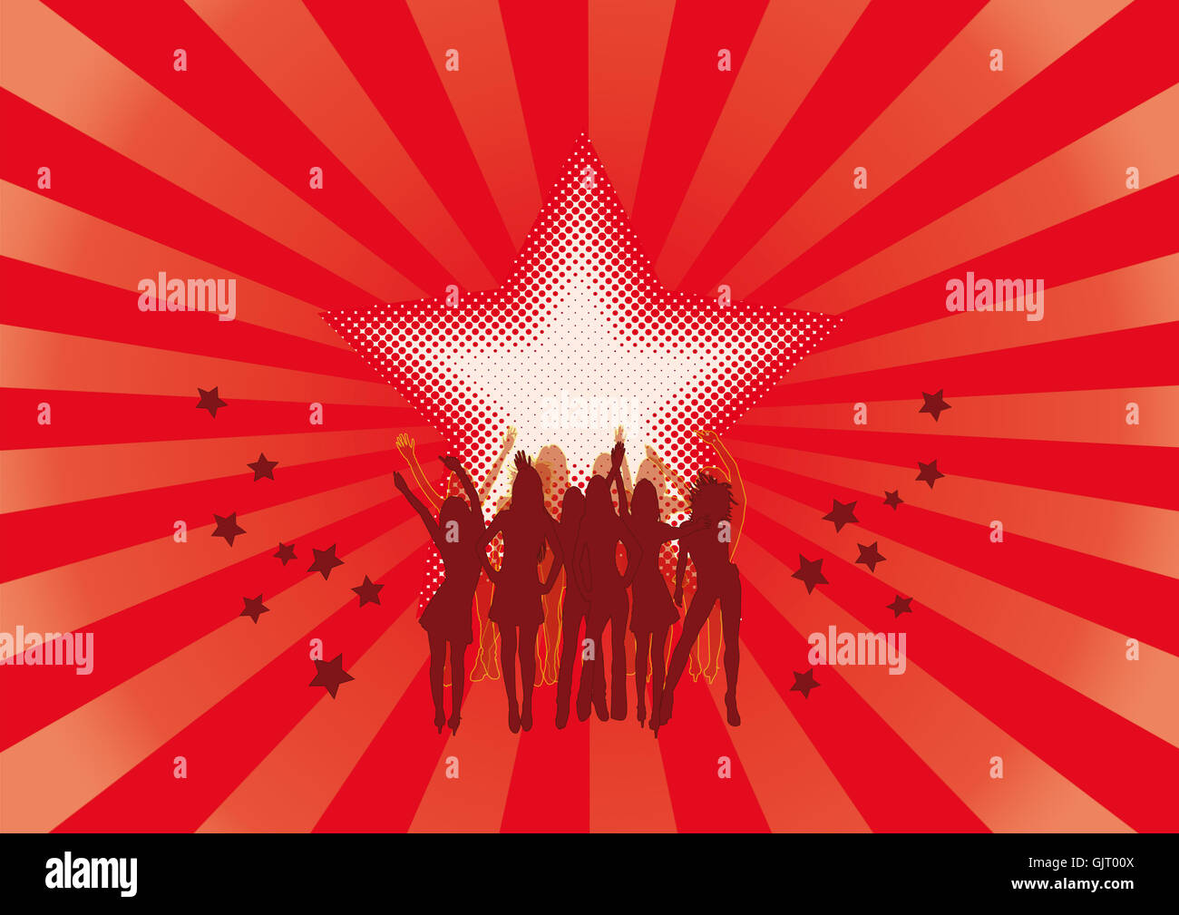 partyflyer the star Stock Photo - Alamy