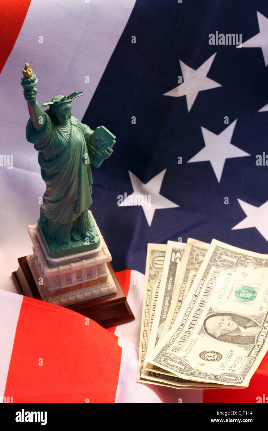 Statue Of Liberty Holding Money