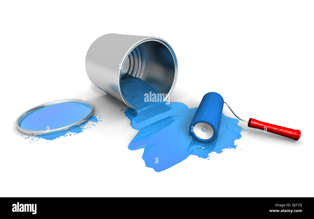 blue painter house painter Stock Photo - Alamy