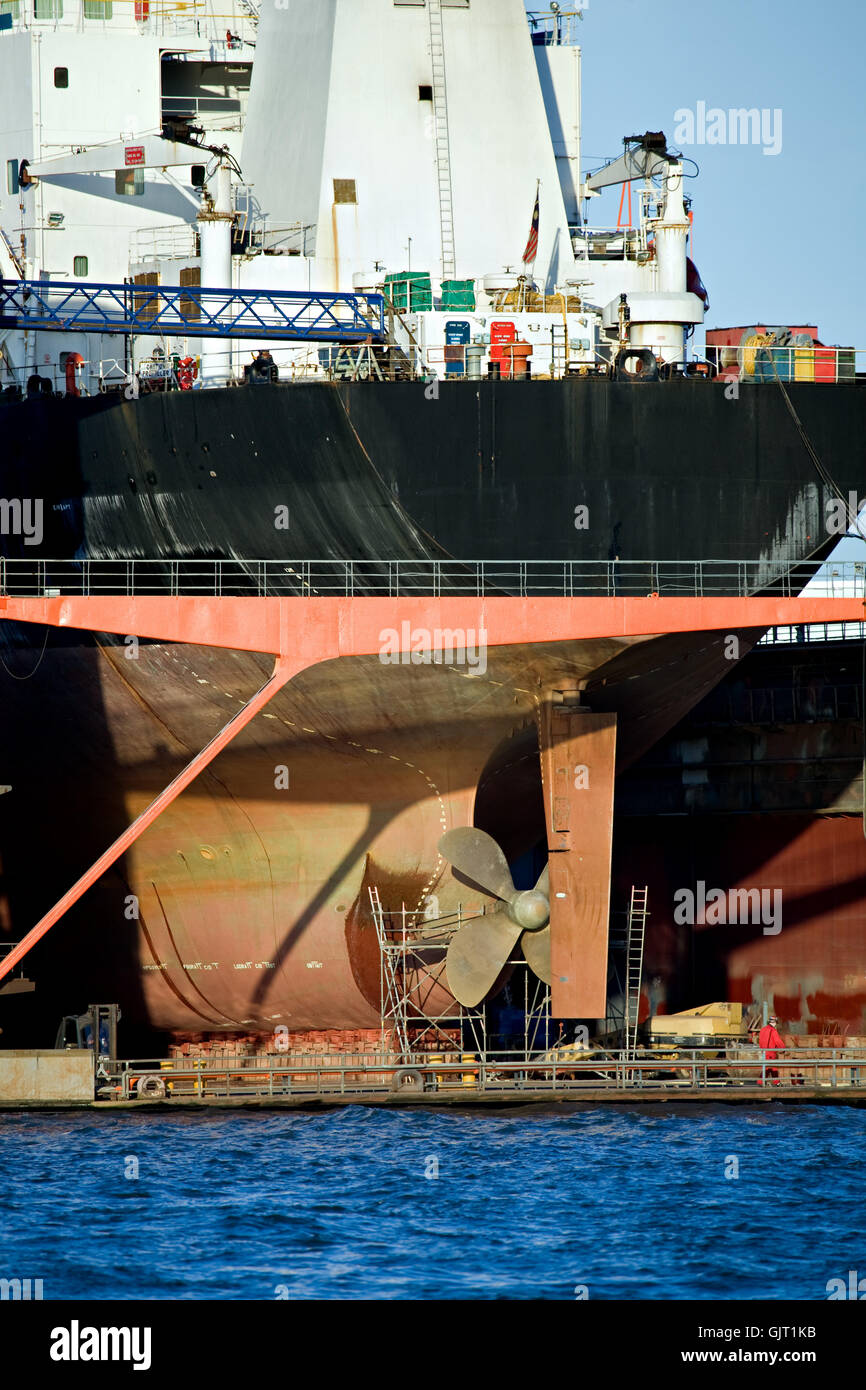 Rudder and propeller freighter hi-res stock photography and images - Alamy
