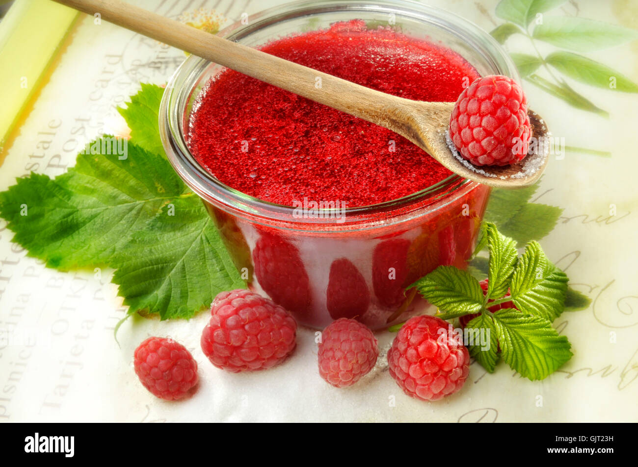 Raspberries jam homemade hi-res stock photography and images - Alamy