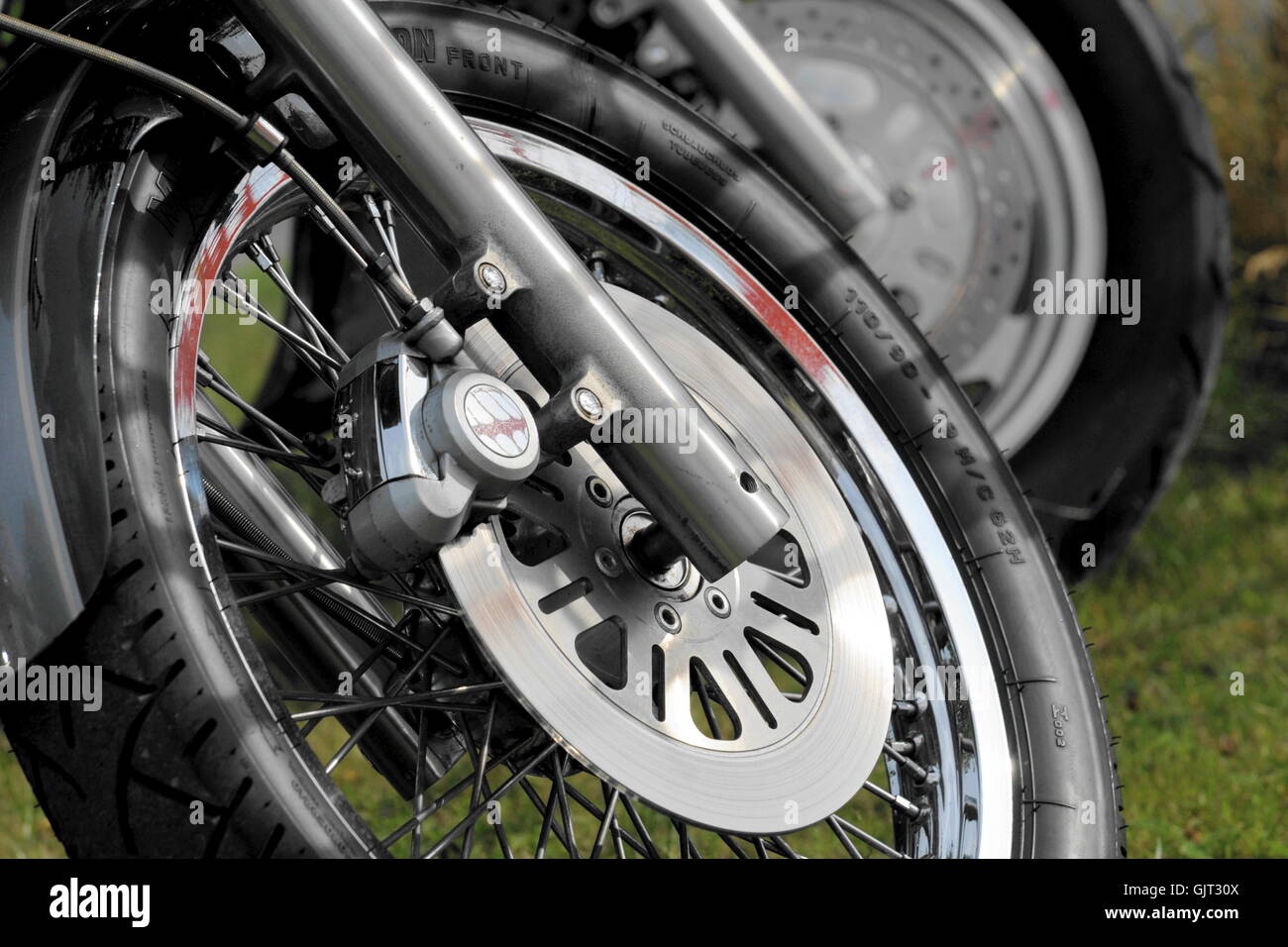 wheel brakes front wheel Stock Photo - Alamy