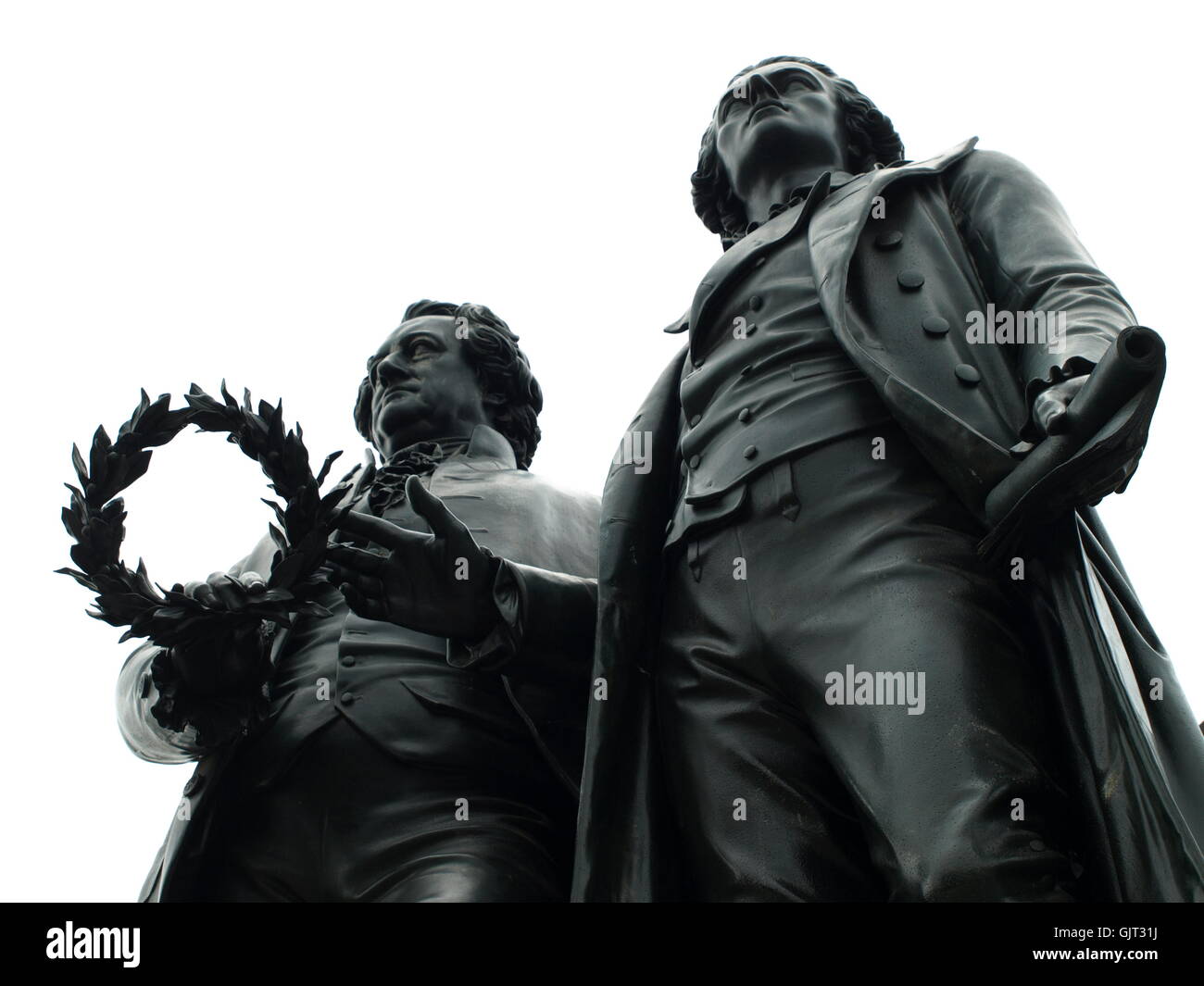 Friedrich schiller and goethe statue hi-res stock photography and ...