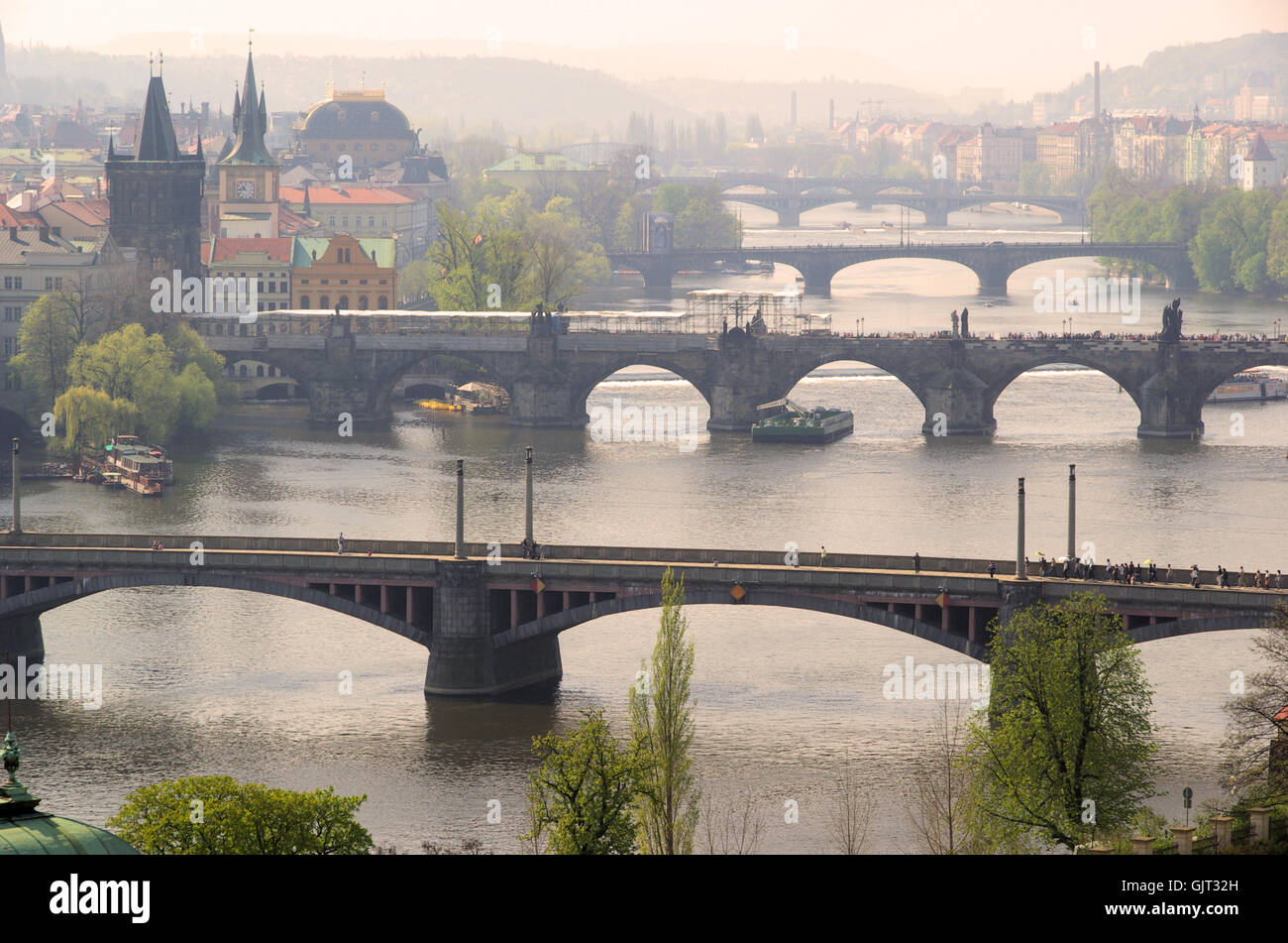 Prague bridges hi-res stock photography and images - Alamy