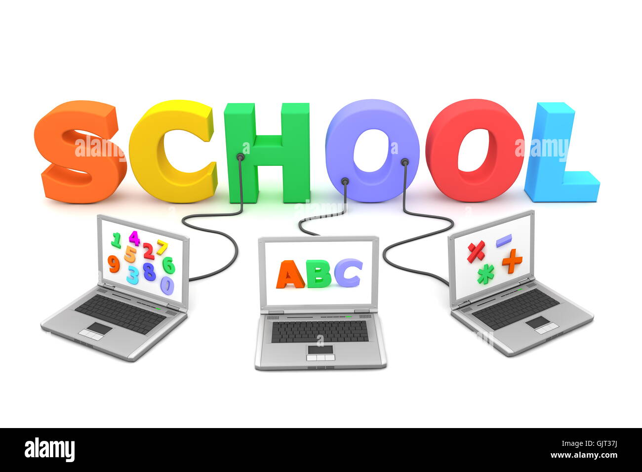 3d laptop alphabet hi-res stock photography and images - Alamy