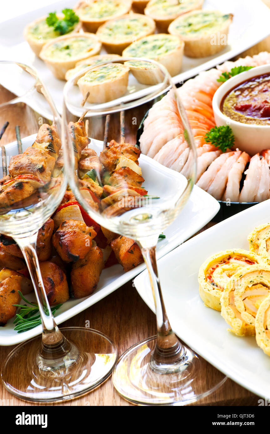 Plates assorted finger food hi-res stock photography and images - Alamy