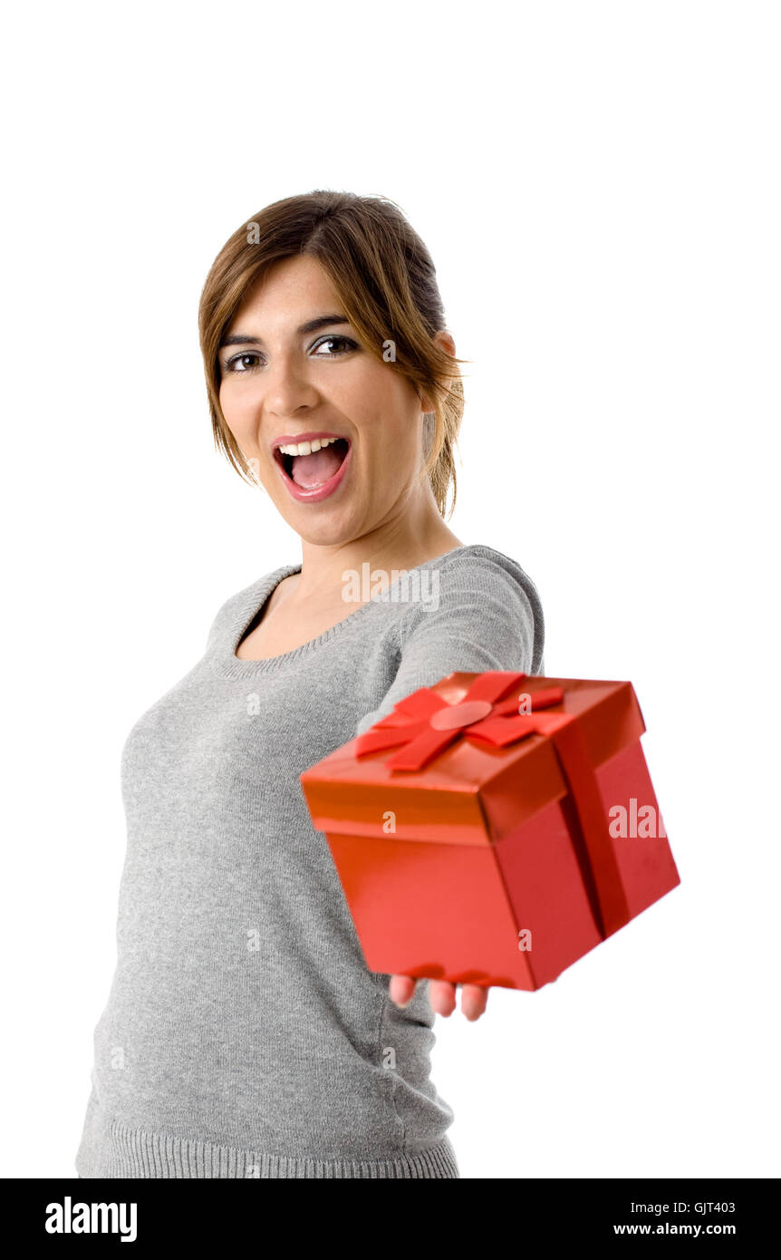 woman present beautiful Stock Photo - Alamy