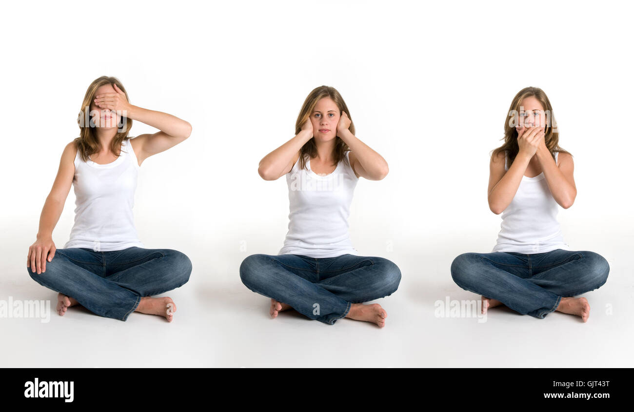 three monkeys (traditional Stock Photo - Alamy