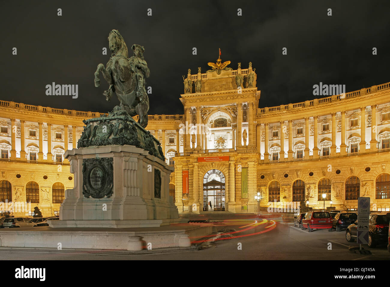 night nighttime vienna Stock Photo - Alamy