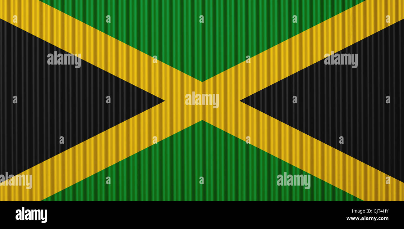 Flag on corrugated iron Stock Photo - Alamy