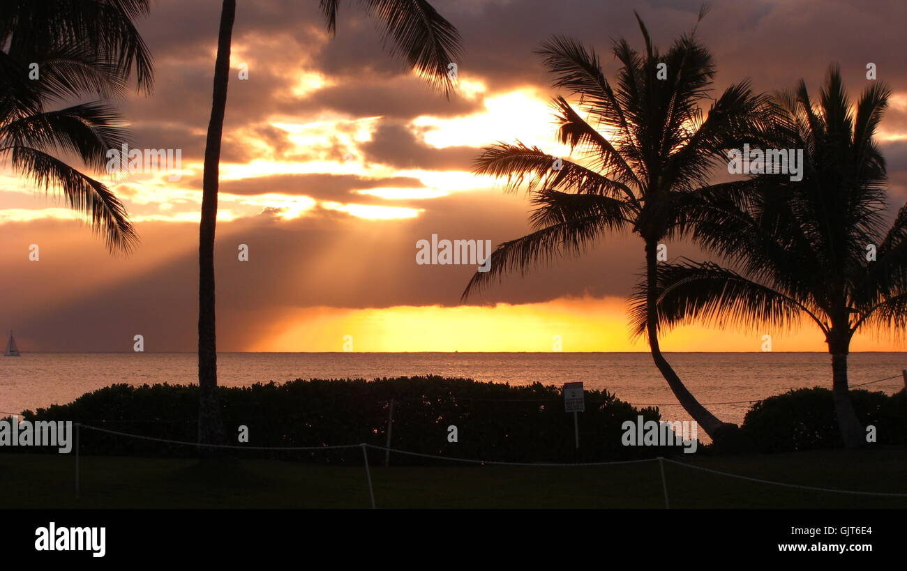 Honolulu sunset hi-res stock photography and images - Alamy