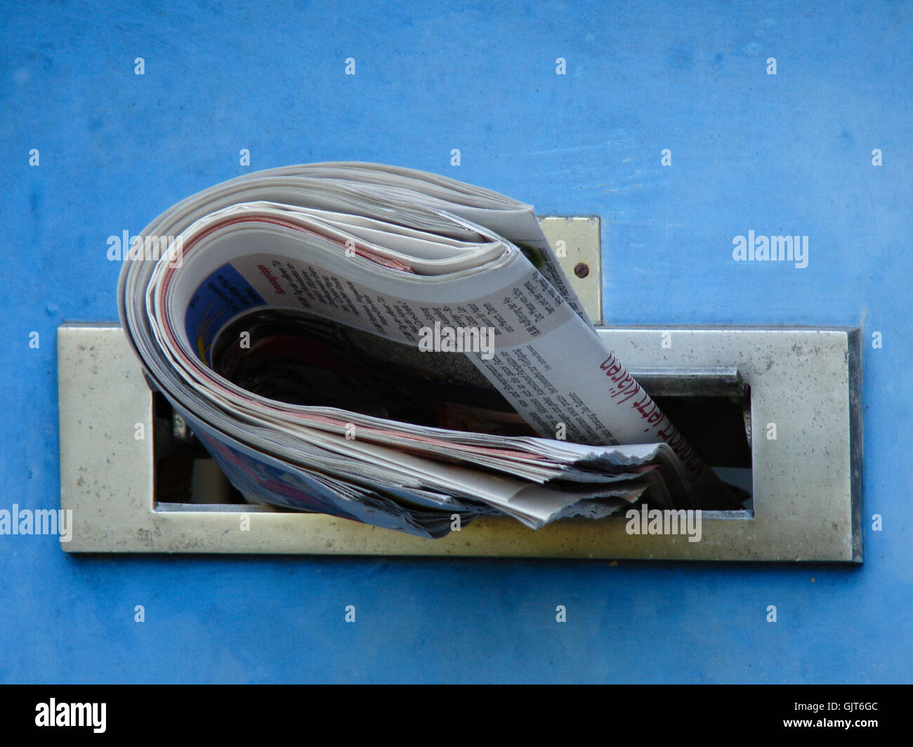 newspaper journal blue Stock Photo - Alamy