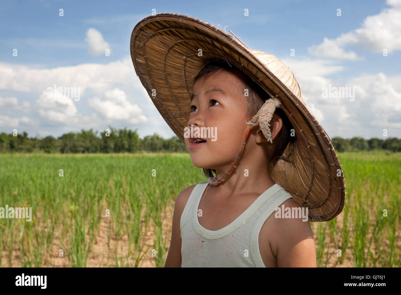 asia portrait paddy field Stock Photo - Alamy