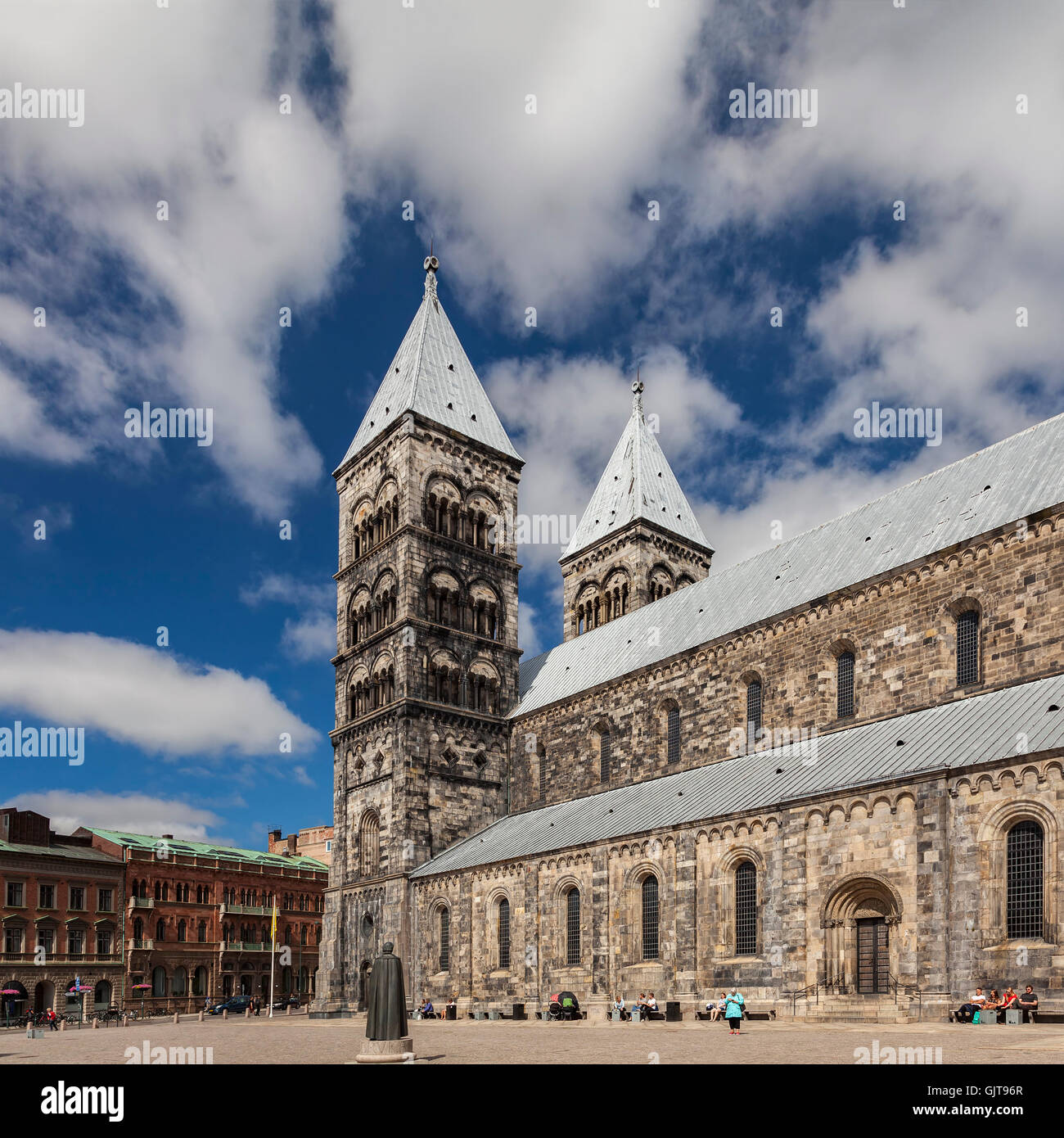 The medieval cathedral in the center of Lund Stock Photo - Alamy