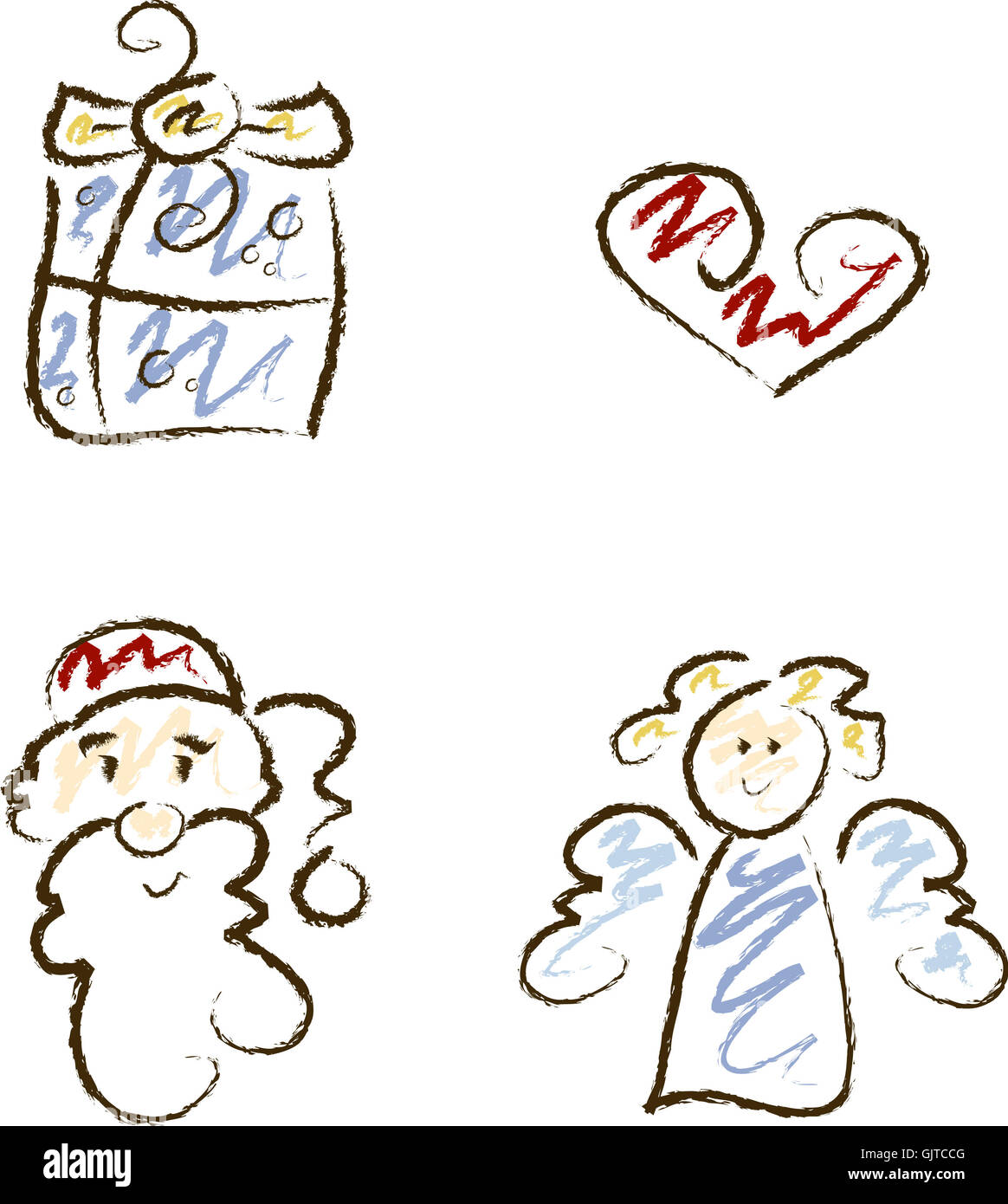 Father christmas illustration hi-res stock photography and images - Alamy