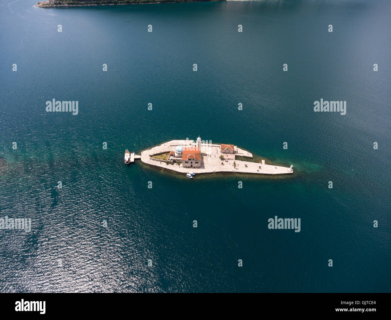 Tourist popular place in Adriatic sea is an artificial island Gospa od ...