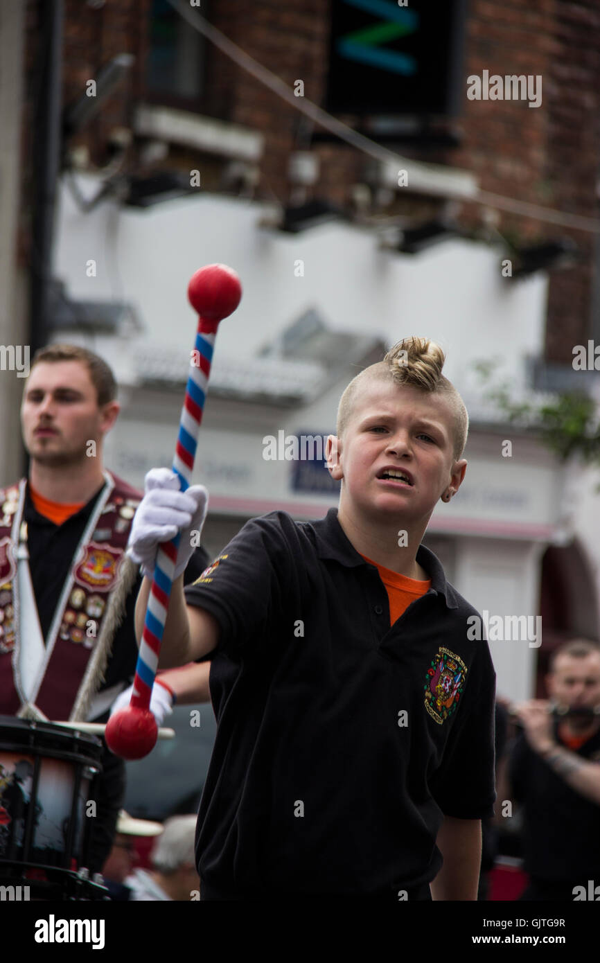 Leading the band at The Apprentice Boys of Derry parade Stock Photo - Alamy
