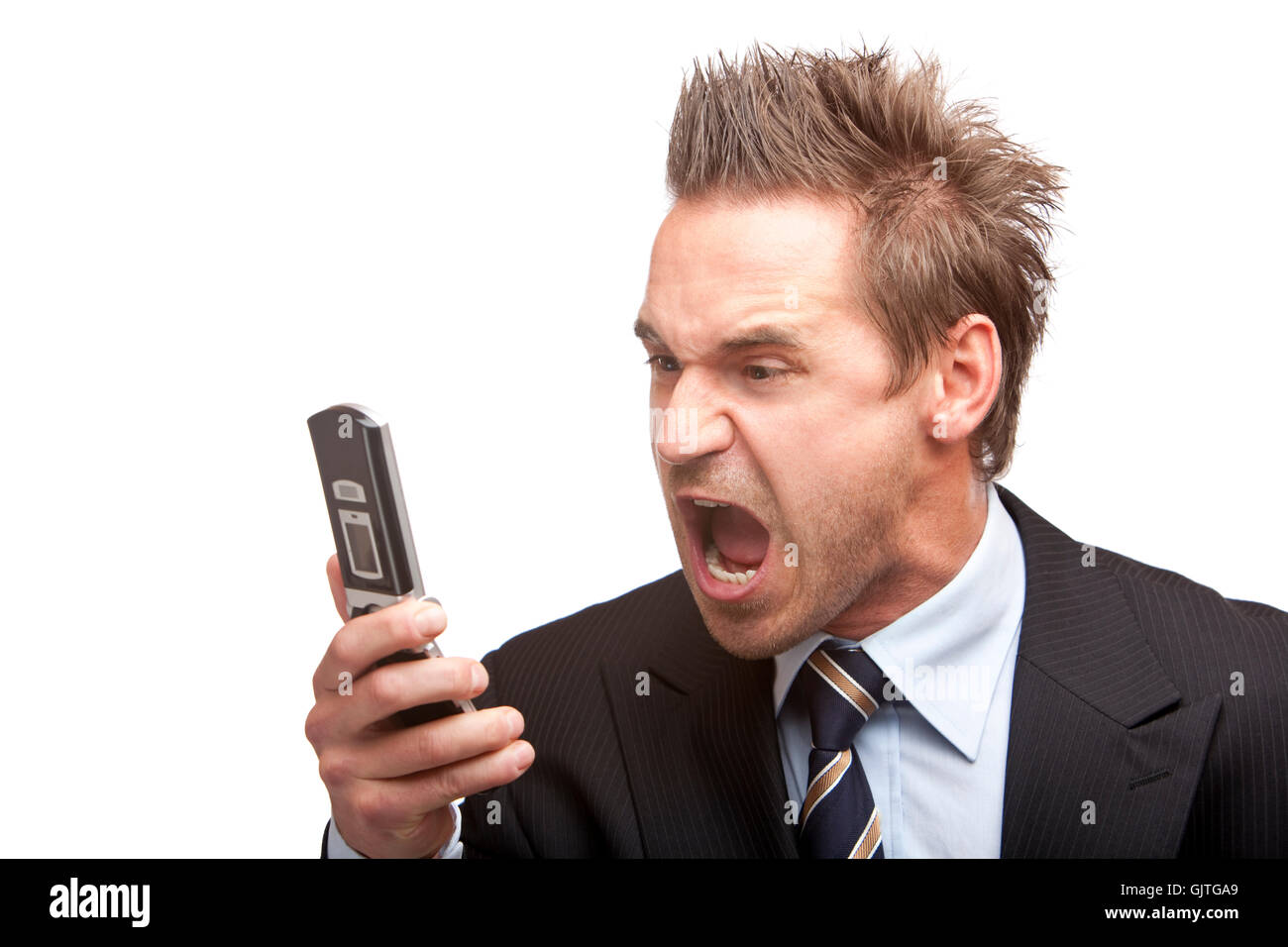 telephone phone business man Stock Photo - Alamy
