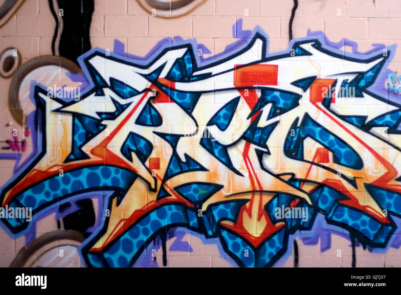 Blue spraypaint hi-res stock photography and images - Alamy